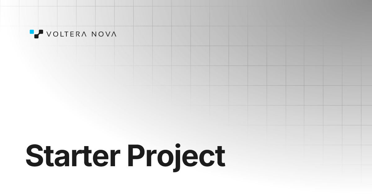 NOVA Starter Project | Voltera Docs