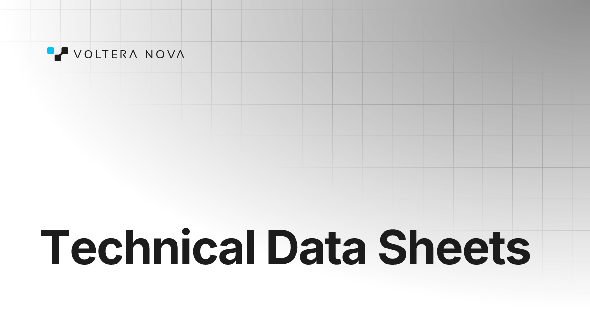 Technical Data Sheets | NOVA | Voltera Docs