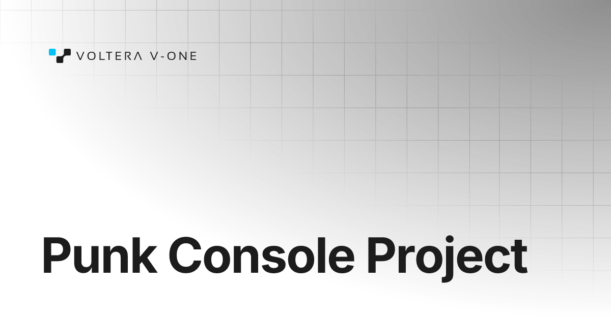 Punk Console Project | V-One | Voltera Docs