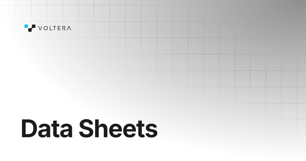 Data Sheets | Voltera Docs